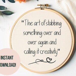 Funny Embroidery Quote Pattern- Funny Sewing Gift Idea - Sewing Quote ...