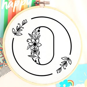 Letter O Hand Embroidery Monogram - Letter O Hand Embroidery Letter ...