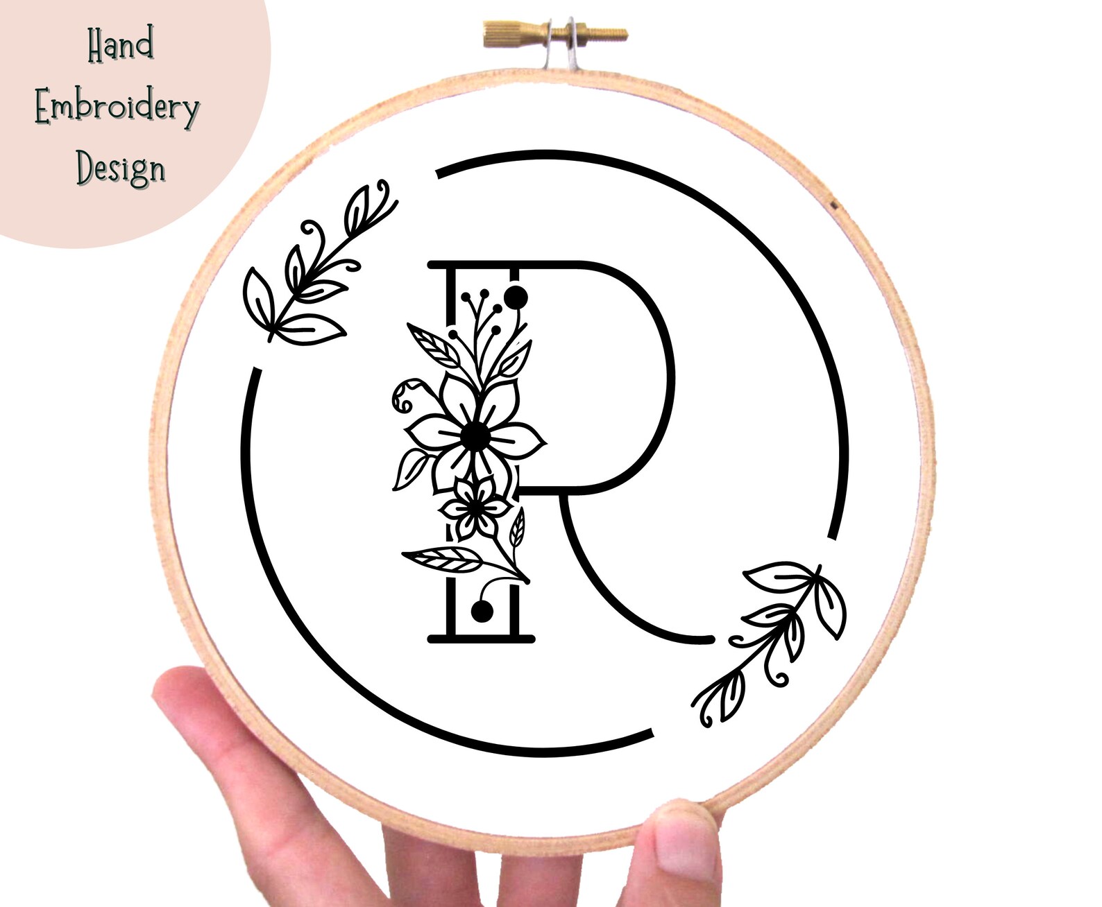 Letter R Hand Embroidery Monogram Letter R Hand Embroidery - Etsy