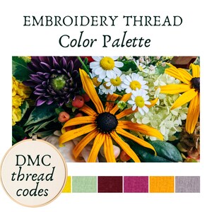 Eight Embroidery Color Palette Bundle DMC Thread Guide Colour Palette ...