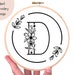 Letter D Hand Embroidery Monogram Letter D Hand Embroidery - Etsy