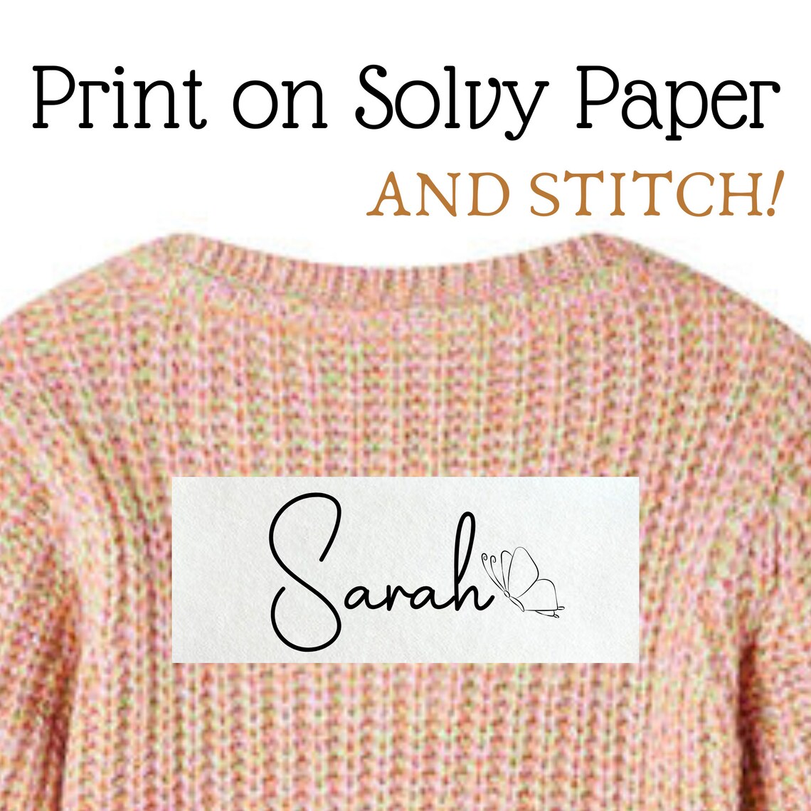 Custom Name Sweater Hand Embroidery Pattern Printable Baby Name PDF ...