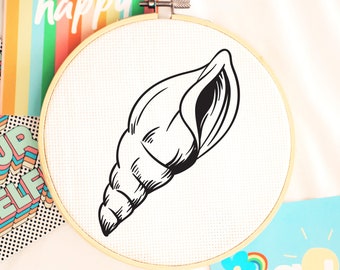 Seashell Hand Embroidery Pattern - Etsy