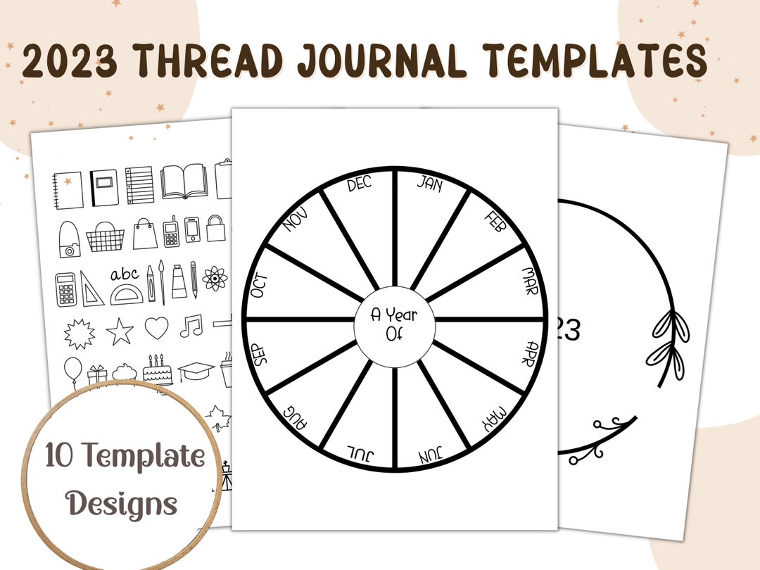 Thread Journal Templates 10 Embroidery Calendar Templates - Etsy