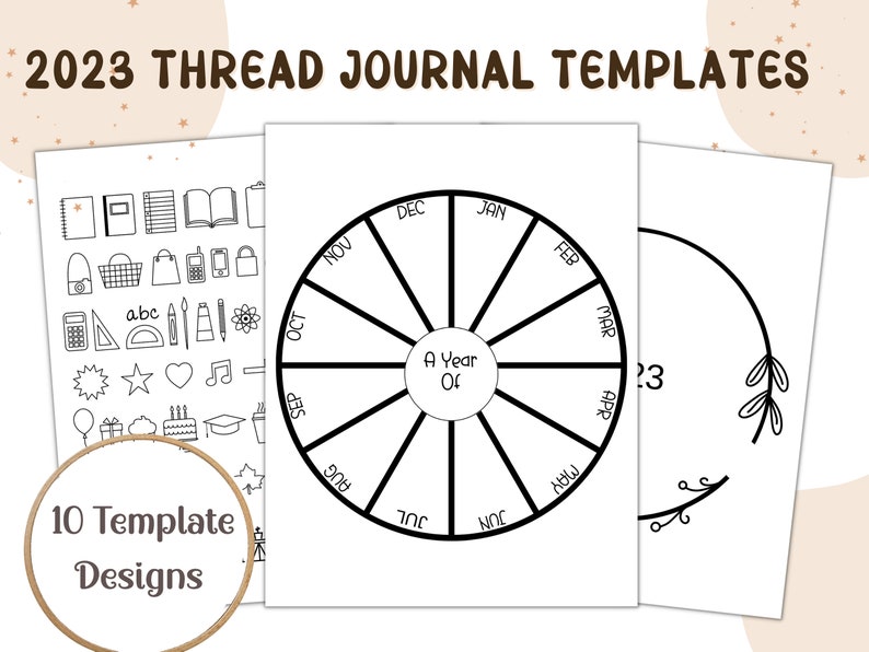 Thread Journal Templates 10 Embroidery Calendar Templates - Etsy