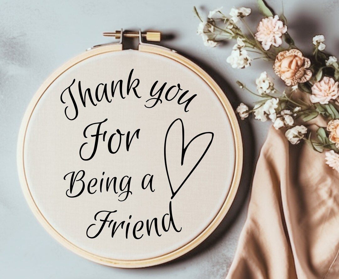 Embroidered Friend Appreciation Gift - Hand Embroidery Friends Gift ...