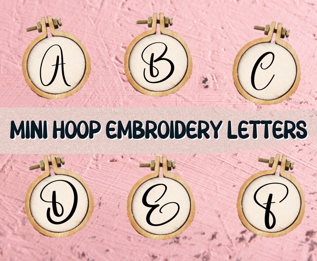 Mini Hoop Hand Embroidery Letter Patterns - Full Alphabet of Mini ...
