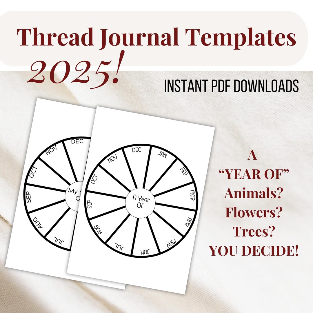 Thread Journal Templates - 10 Embroidery Calendar Templates - 365 Days ...