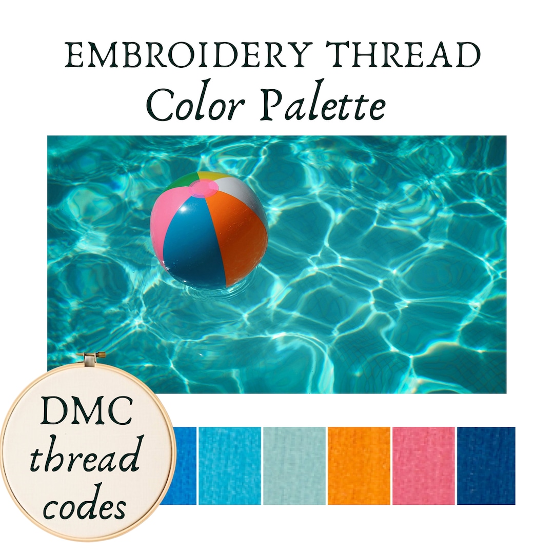 Embroidery Color Palette DMC Thread Guide Colour Palette Blue Colors ...