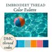 Embroidery Color Palette DMC Thread Guide Colour Palette Blue Colors ...
