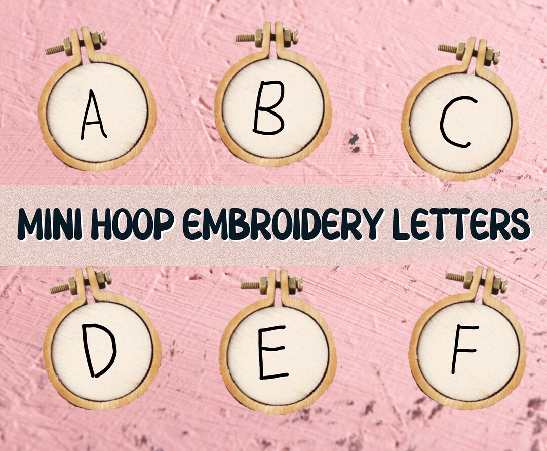 Mini Hoop Hand Embroidery Letter Patterns - Full Alphabet of Mini ...