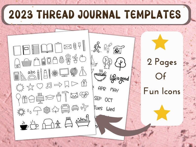 Thread Journal Templates 10 Embroidery Calendar Templates - Etsy