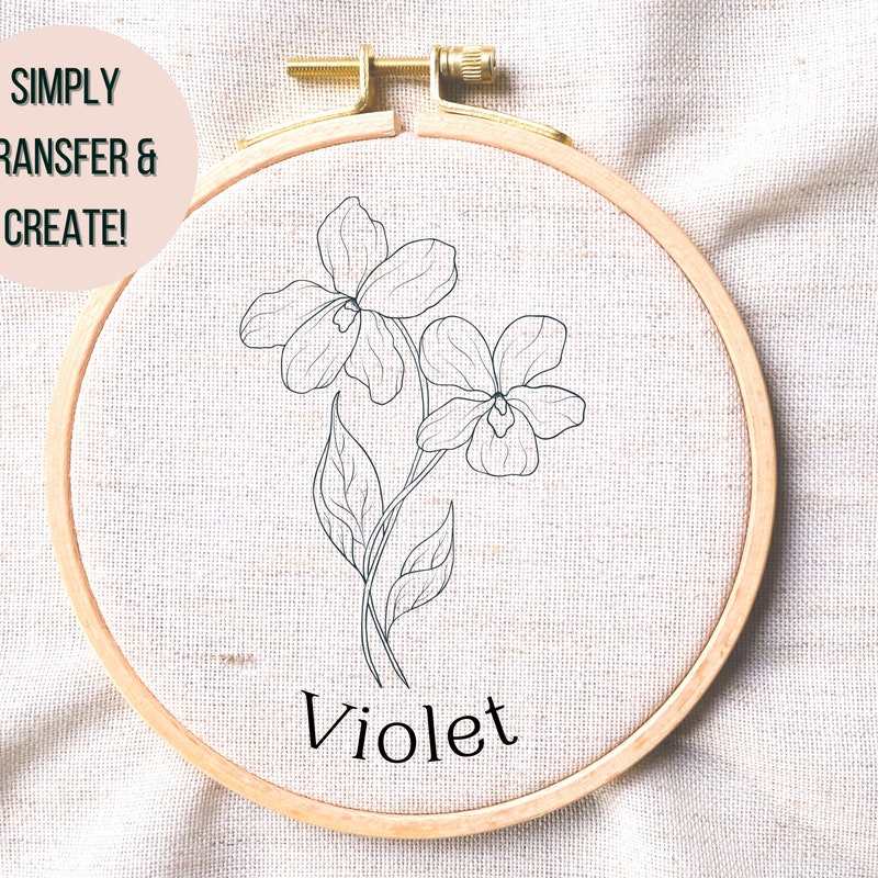 Flower Embroidery Pattern - Etsy