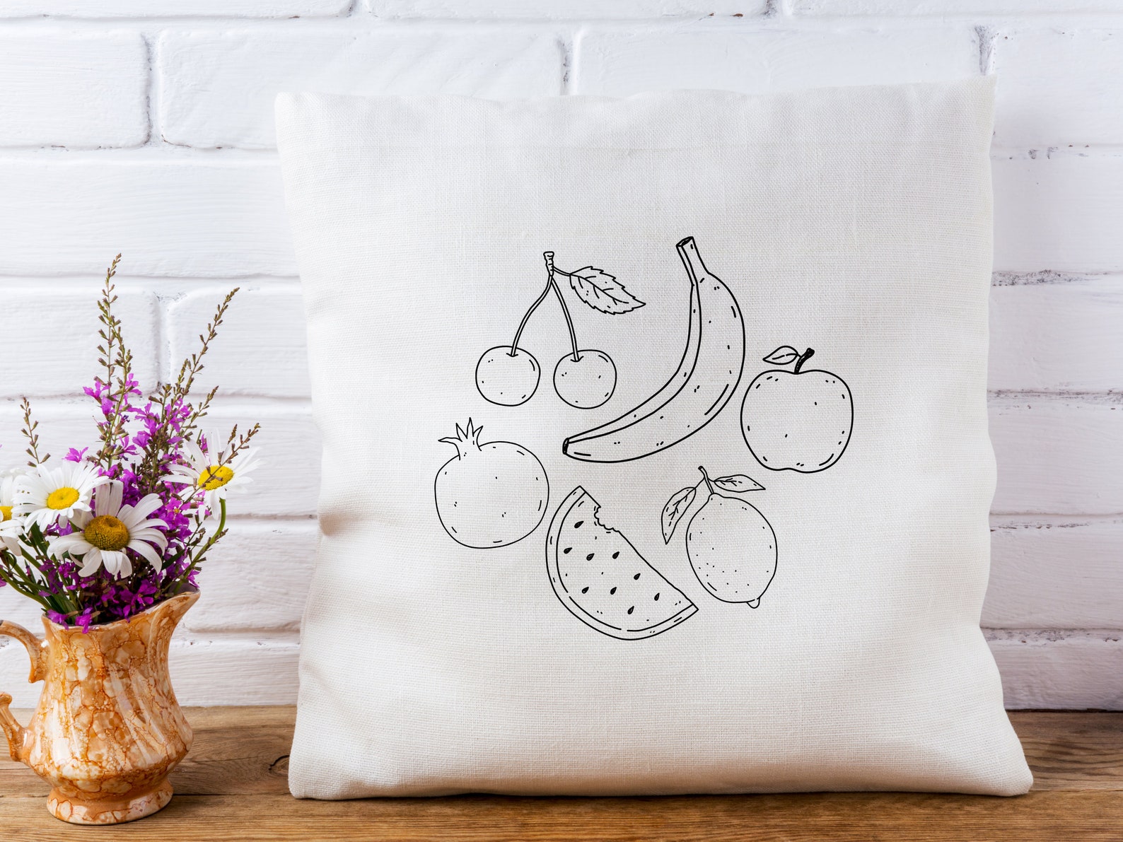 Fruits Hand Embroidery Pattern - Modern Fruits Hand Embroidery PDF ...
