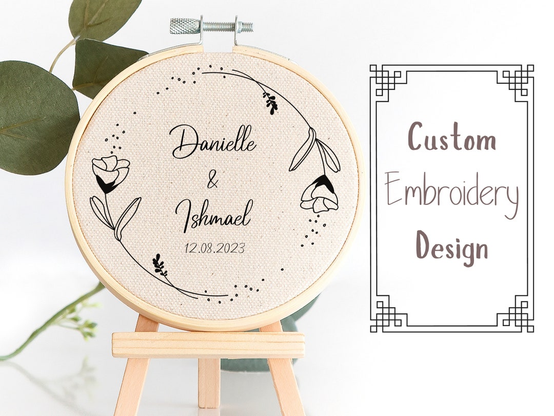Custom Wedding Hand Embroidery Pattern Personalized Hand Embroidery PDF ...