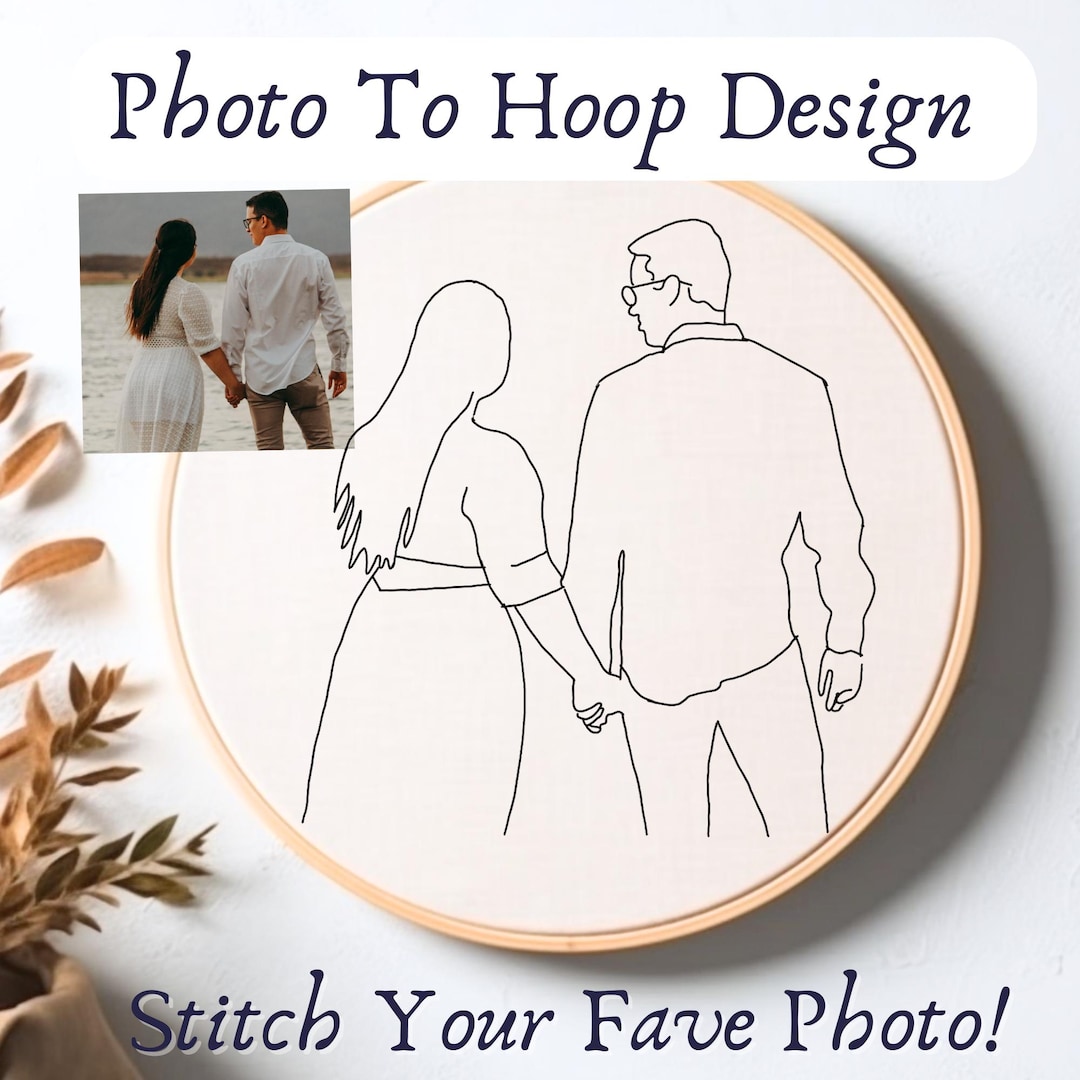 Photo Hand Embroidery Design Custom Photo to Pattern Hand Embroidery ...