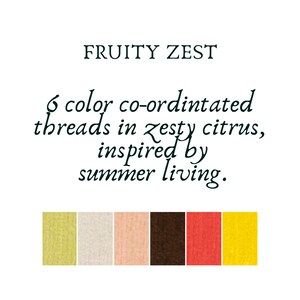 Embroidery Color Palette DMC Thread Guide Colour Palette Citrus Colors ...