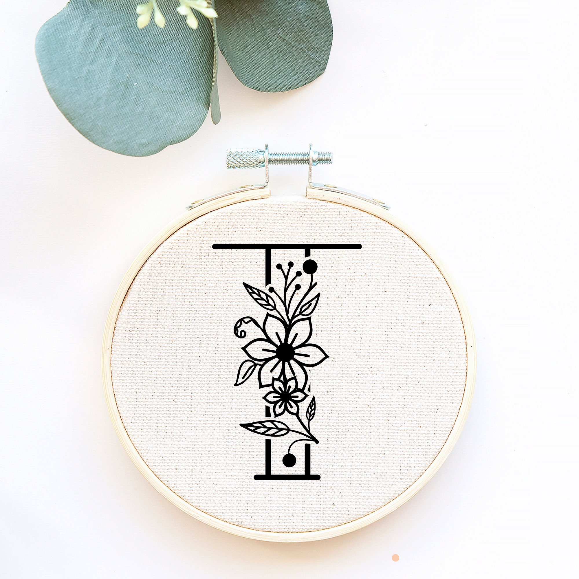 Elegant Floral Hand Embroidery Letter Patterns Full Alphabet - Etsy