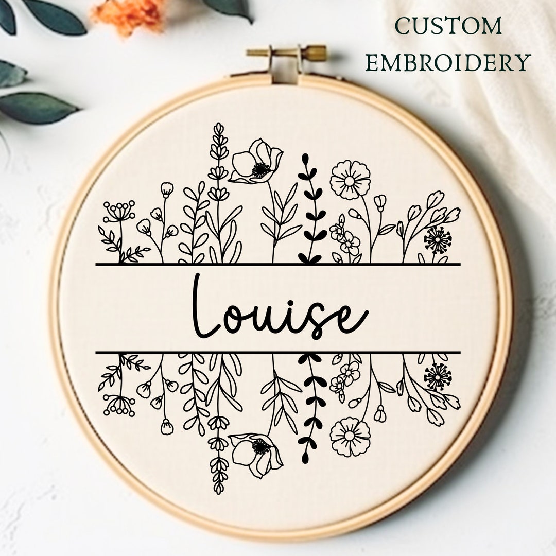 Custom Hand Embroidery Pattern Personalized Hand Embroidery PDF Custom ...