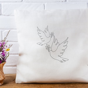 Peace Doves Hand Embroidery Pattern - Doves Embroidery PDF- Birds ...