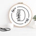 Letter D Hand Embroidery Monogram Letter D Hand Embroidery - Etsy