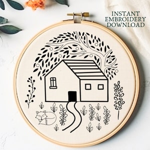 Tiny Houses Hand Embroidery Pattern Bundle Cottage Themed Embroidery ...