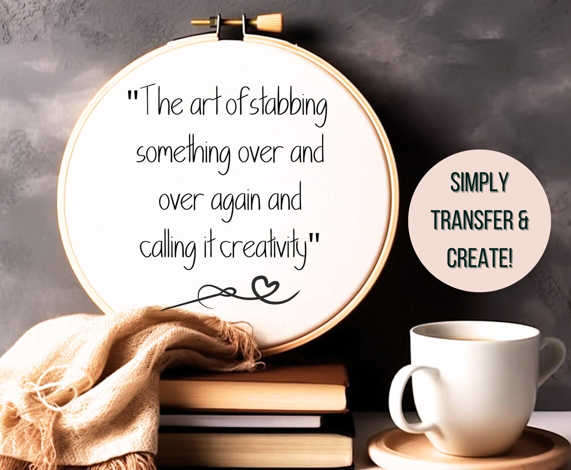 Funny Embroidery Quote Pattern- Funny Sewing Gift Idea - Sewing Quote ...