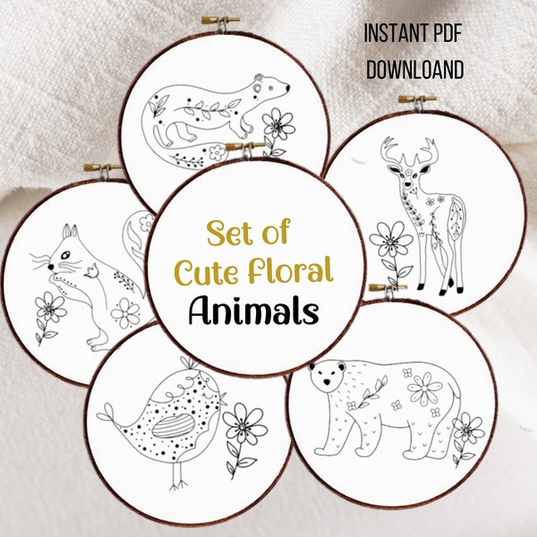 Animal Embroidery - Etsy