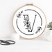 Letter V Hand Embroidery Monogram - Letter V Hand Embroidery Letter ...