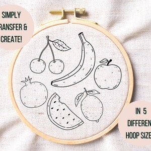 Fruits Hand Embroidery Pattern - Modern Fruits Hand Embroidery PDF ...