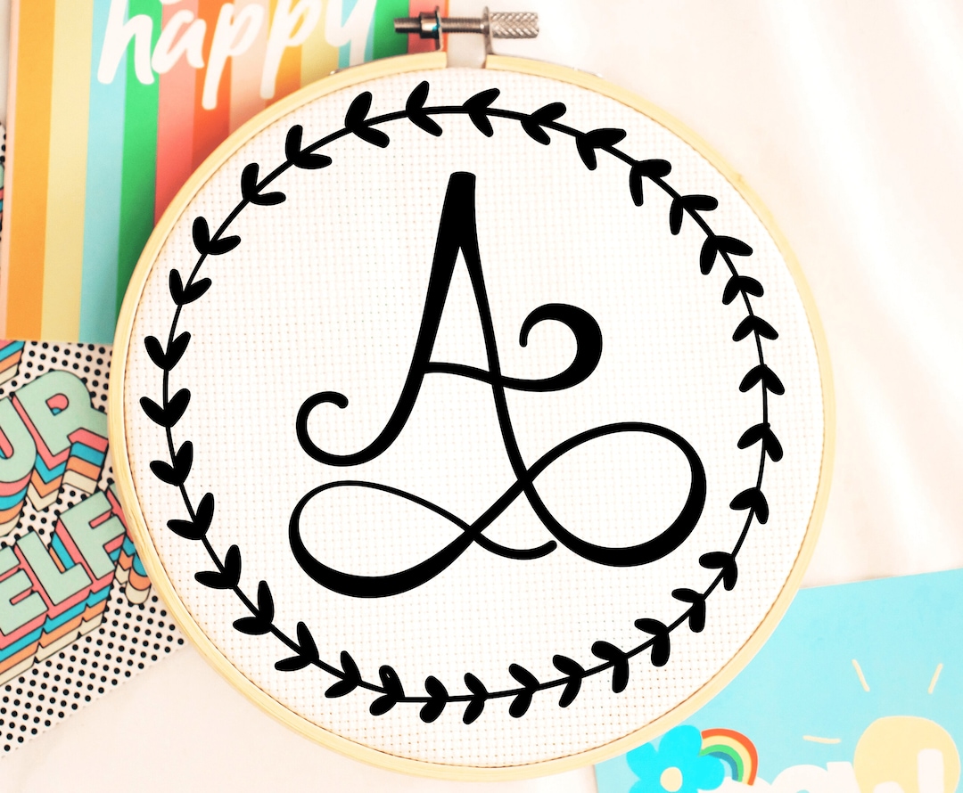 Letter A Hand Embroidery Monogram - Letter A Hand Embroidery Letter ...