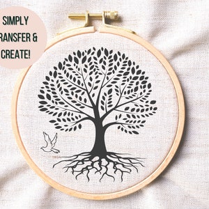 Tree of Life Hand Embroidery Pattern - Tree Hand Embroidery Design ...