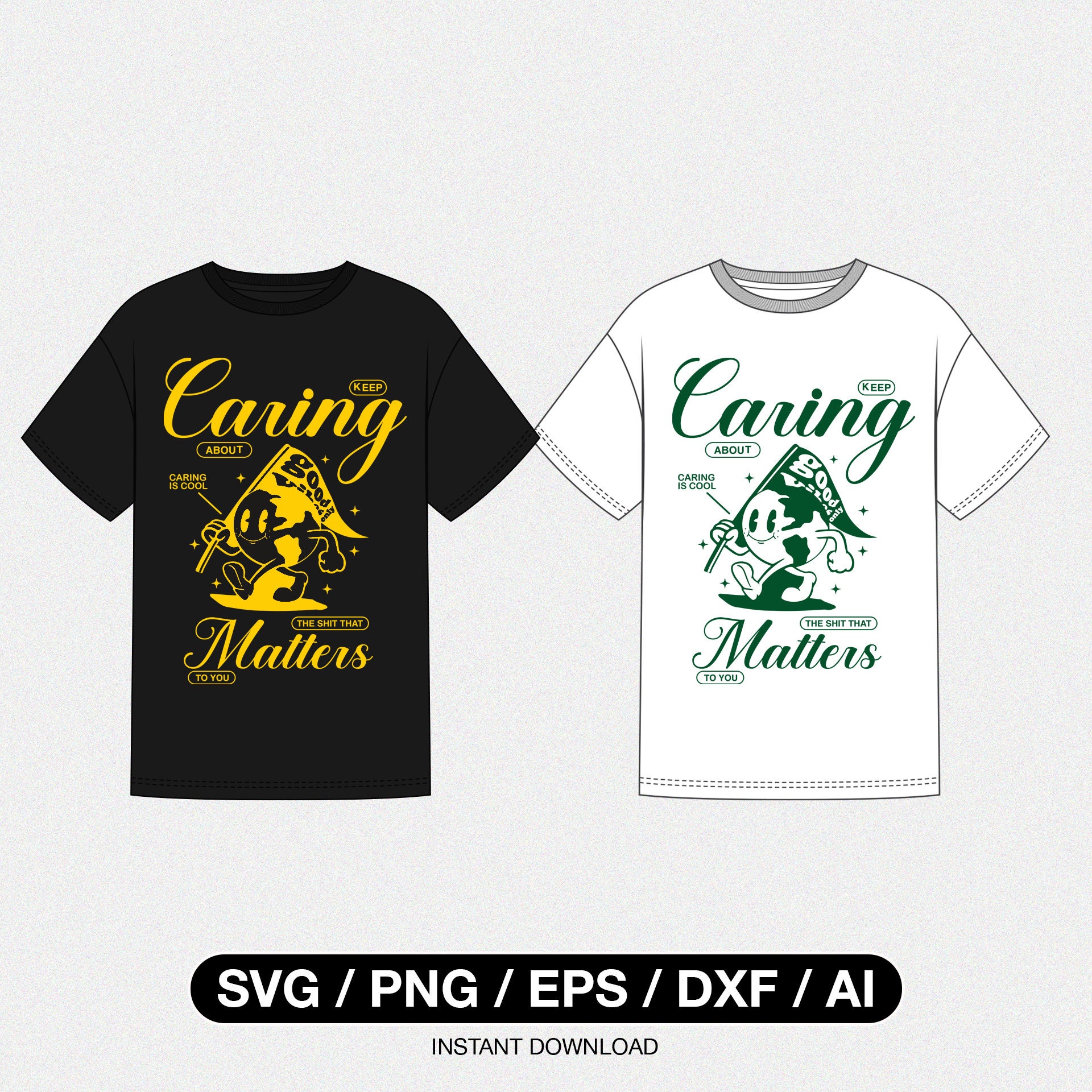 Keep Caring SVG Cute Sayings Svg Cute Quotes Svg Printable - Etsy