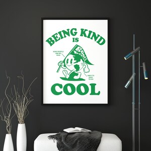 Be Kind Printable Art, Retro Art Print, Downloadable Prints, Cute Wall ...