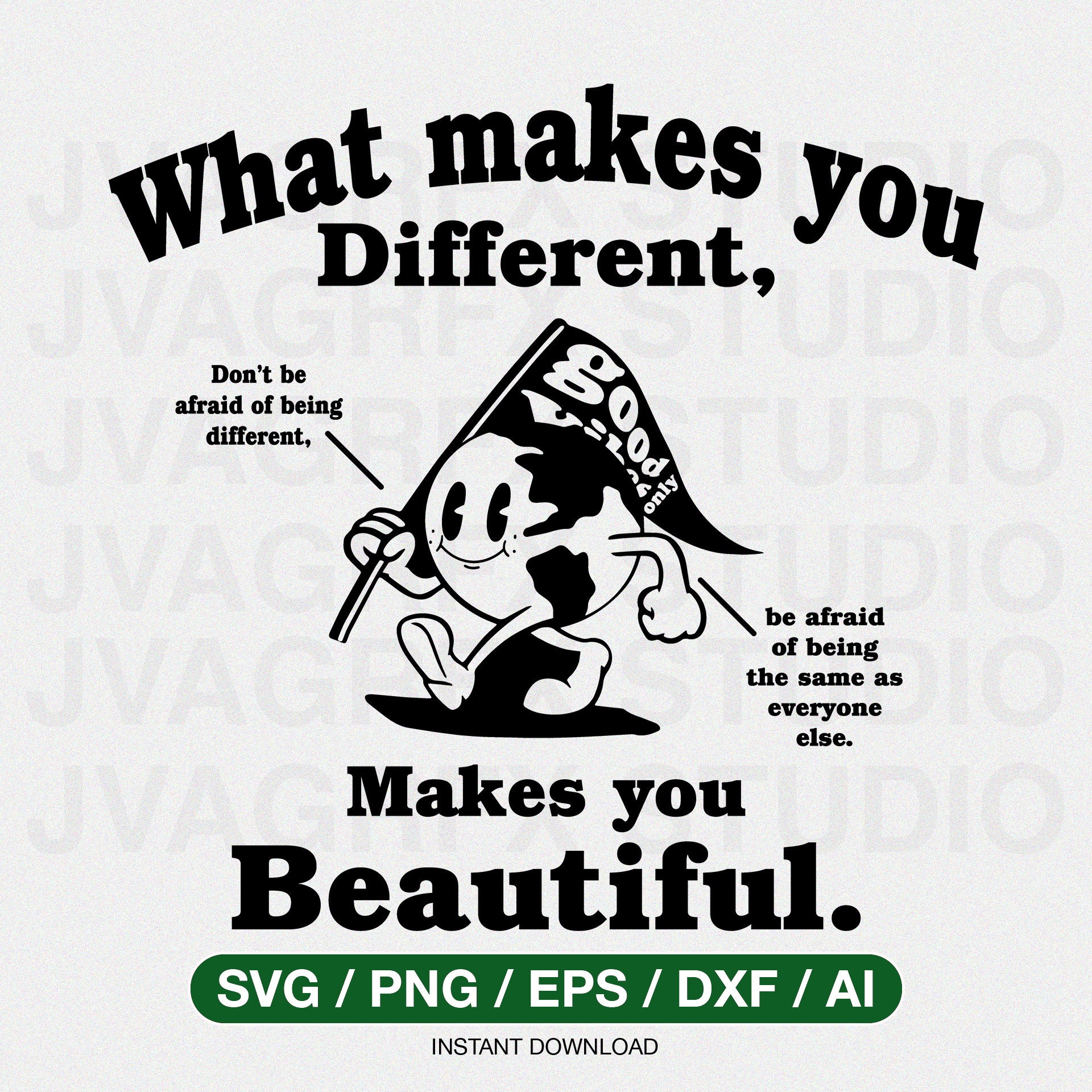 Be Different SVG, Trendy Svg Design, Groovy SVG, Sayings Svg, Printable ...