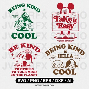 Retro Character Design SVG Clipart, 60s Smiley Face SVG/PNG Collection ...