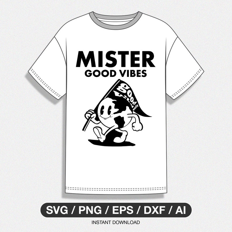 Mr Good Vibes SVG Png, Little Miss Svg Png, Earth Svg, Mr Men Svg/png ...