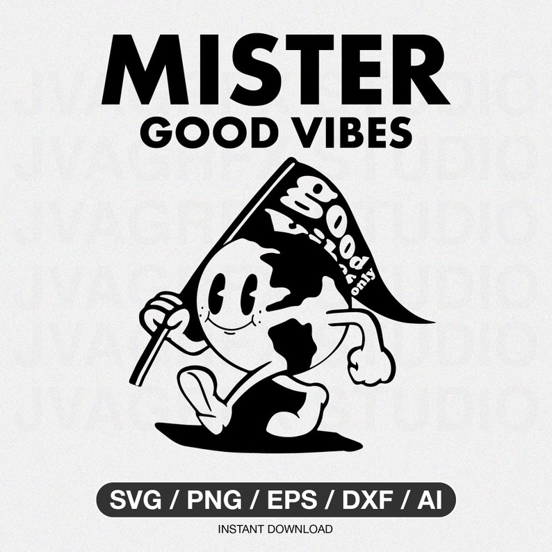 Mr Good Vibes SVG Png, Little Miss Svg Png, Earth Svg, Mr Men Svg/png ...