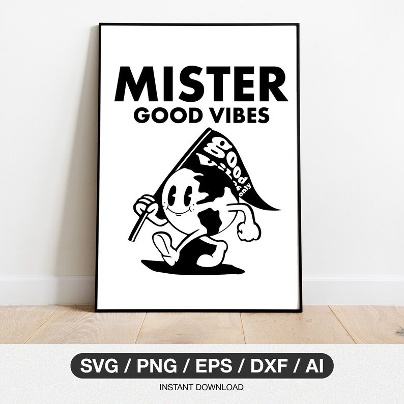 Mr Good Vibes SVG Png, Little Miss Svg Png, Earth Svg, Mr Men Svg/png ...