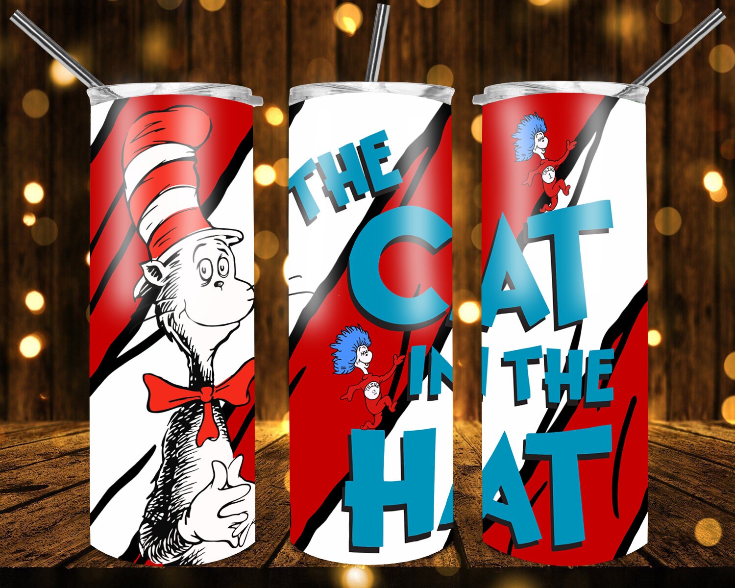 Cat in the Hat Teacher Tumbler Designs - Etsy