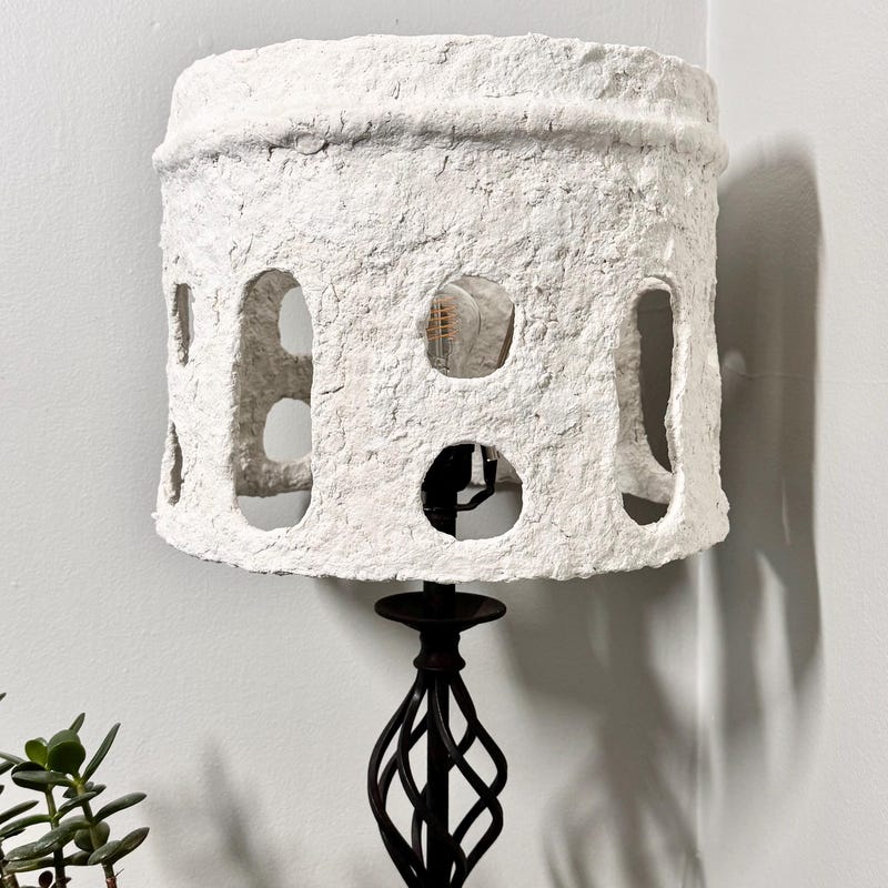 Paper Mache Lamp - Etsy