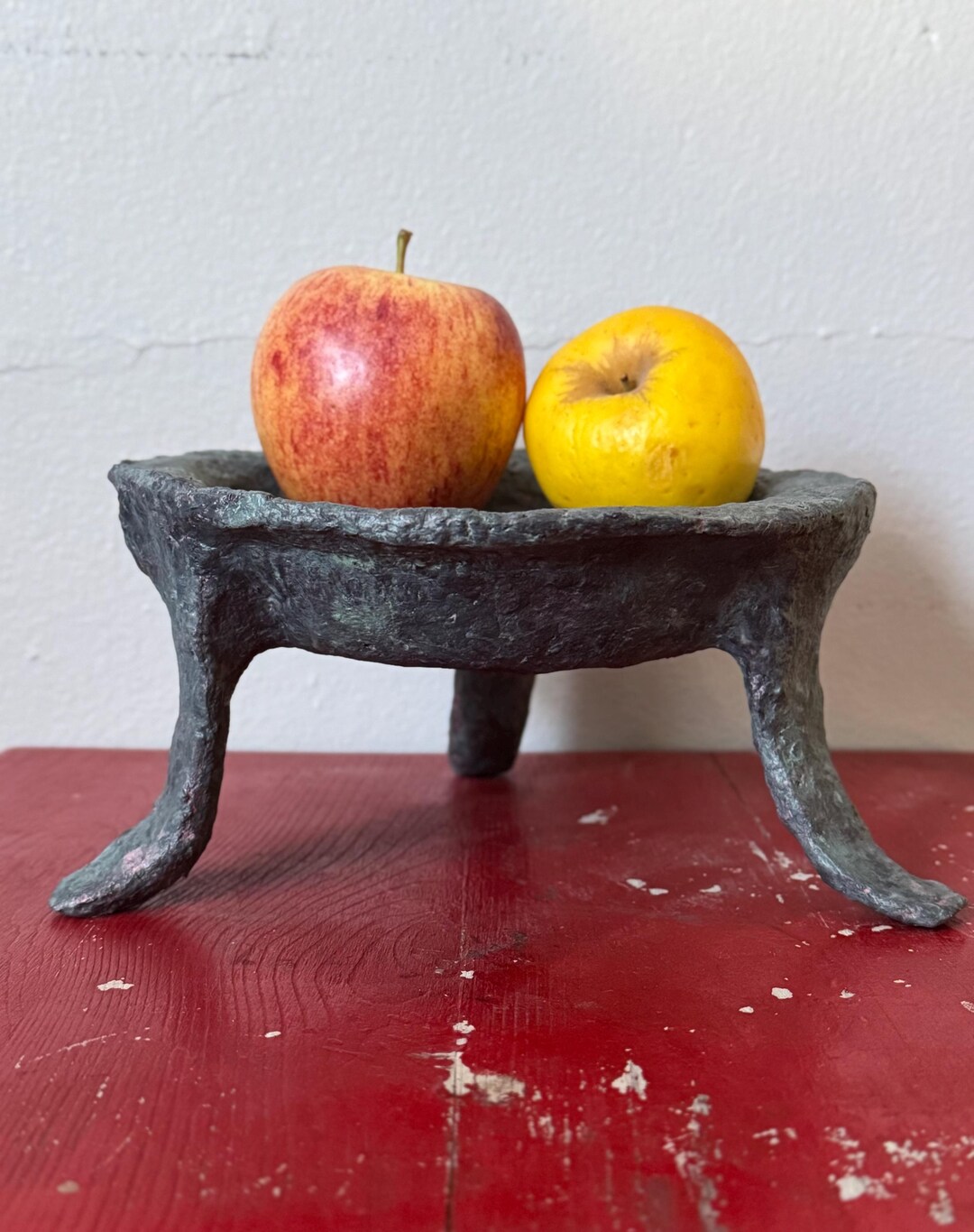 Handmade Paper Mache Decorative Bowl, Three Leg Bowl, Ancient Look ...