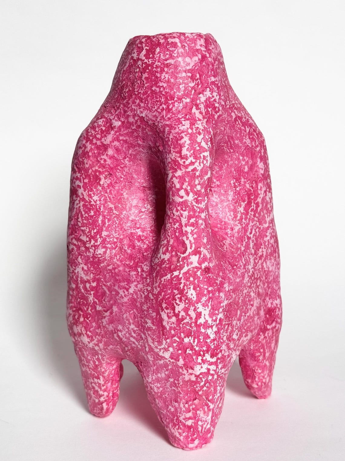 Handmade Paper Mache Vase: Bright Pink Boho Accent Decor - Etsy