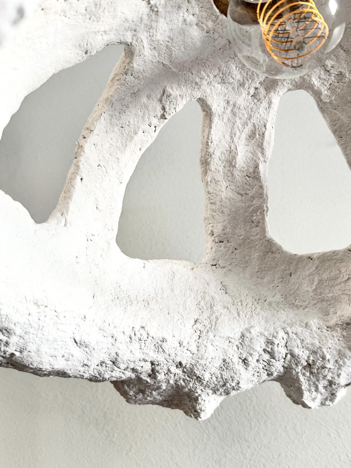 Handmade Paper Mache Pendant Light, Floral Inspired, Sculptural ...