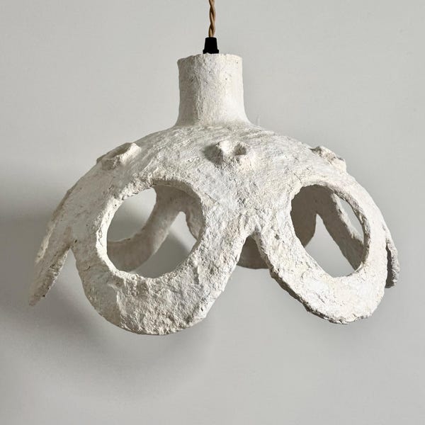 Paper Mache Pendant Light - Etsy