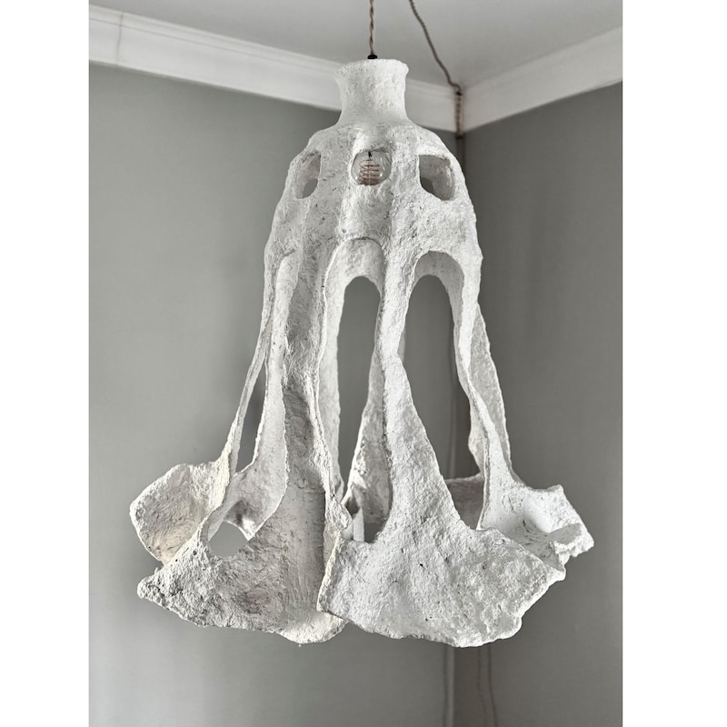 Paper Mache Pendant Light - Etsy