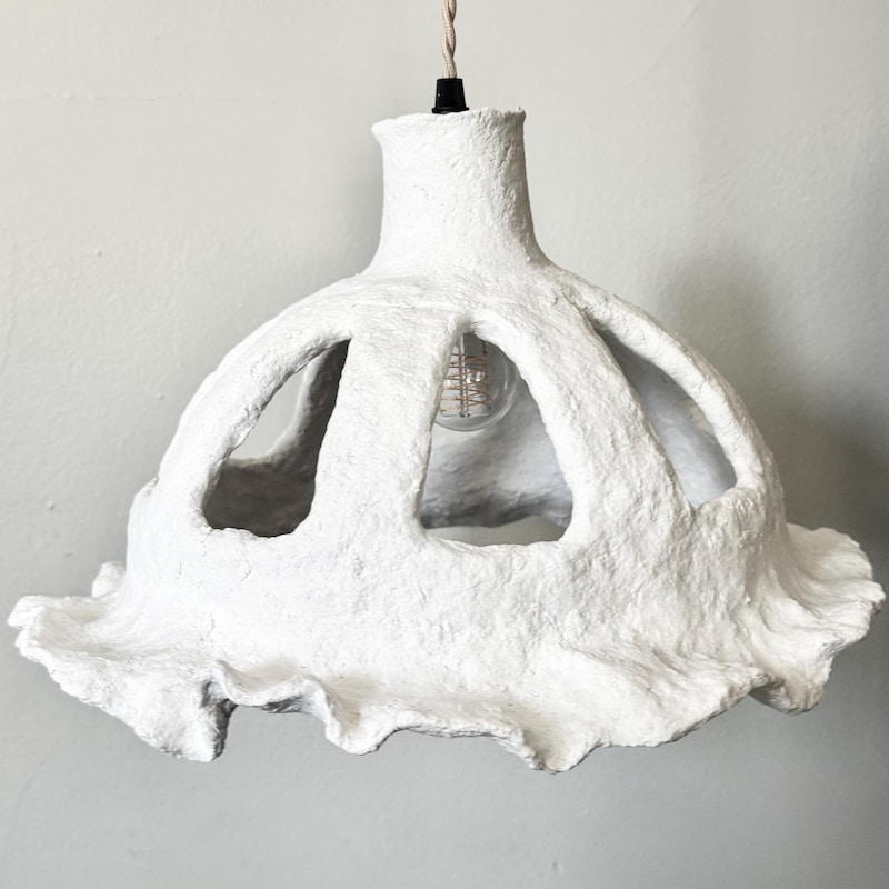 Paper Mache Lamp - Etsy