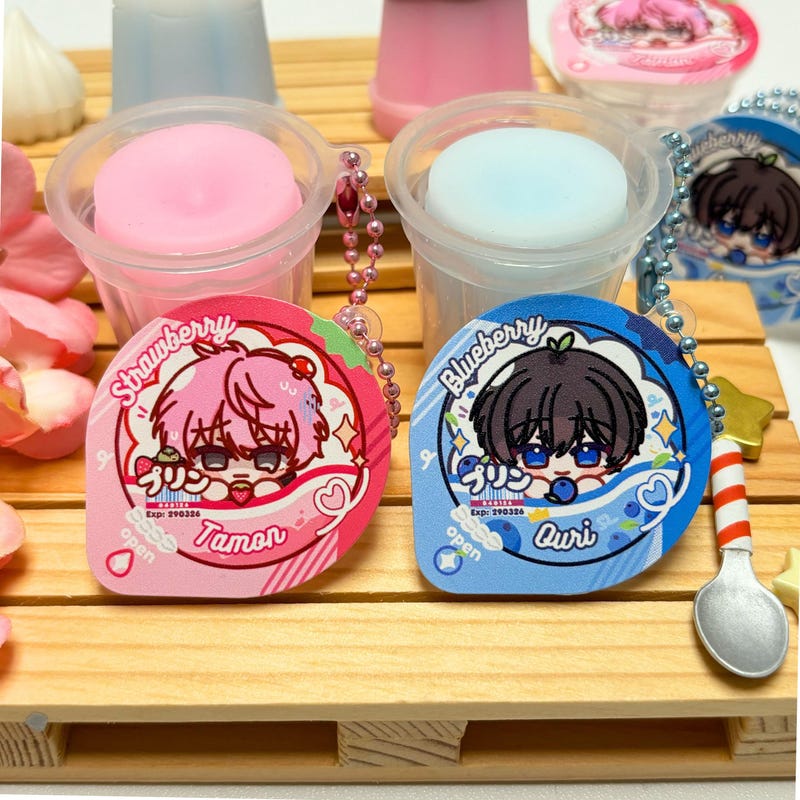 Squishy Pudding Keychains - Etsy