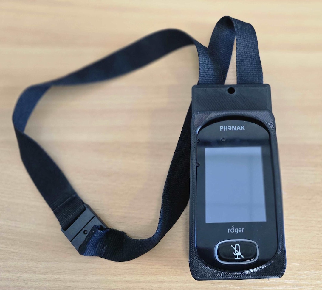 Black 3D Printed TPU Phonak Roger Touchscreen Transmitter Protective ...