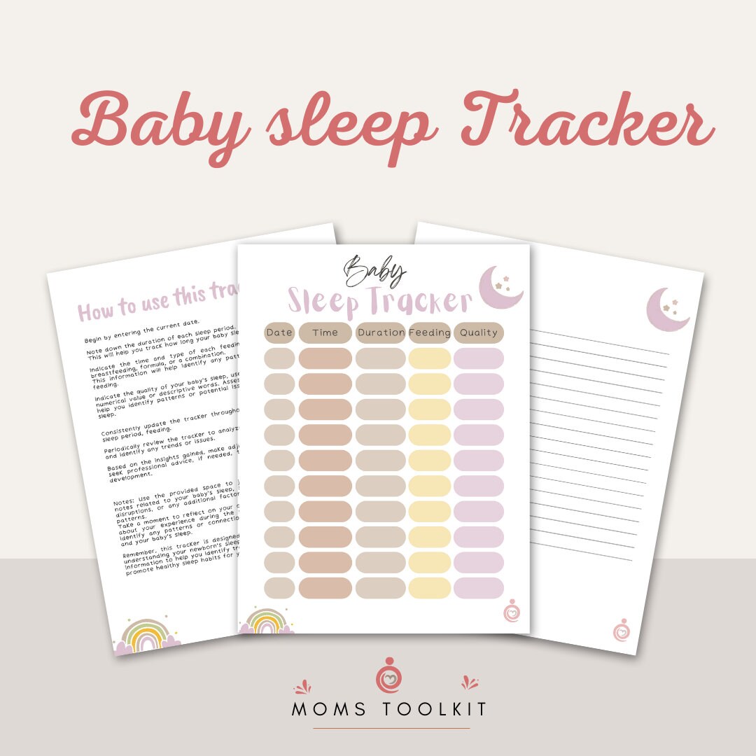 Baby Sleep Tracker, Printable Baby Sleep Log, Digital Baby Sleep ...